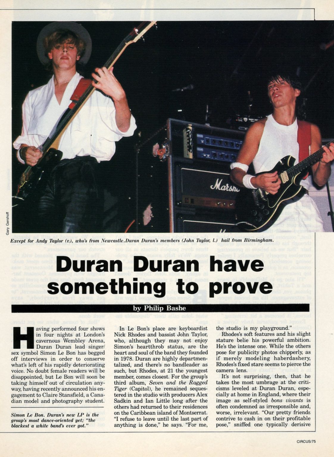 Duran Duran have something to prove - Circus magazine (1983) - Duran ...